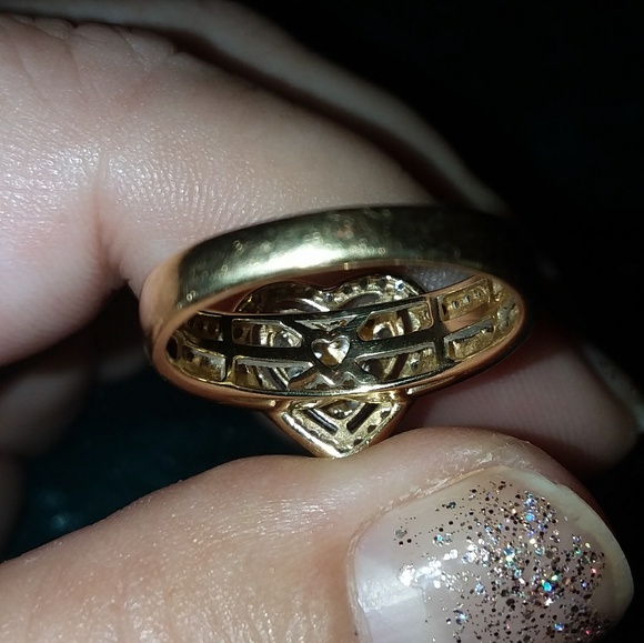 Affinity | Jewelry | Affinity Heart Diamond Ring Necklace | Poshmark